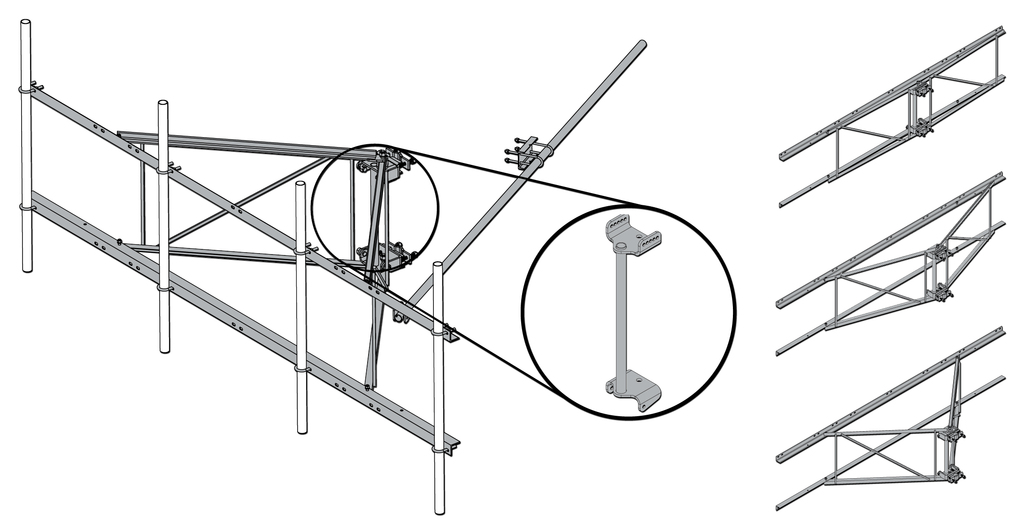 SAF-T BOOM 12' WITH 3' STANDOFF MOUNTS TO STRAIGHT OR TAPERED TOWER ...