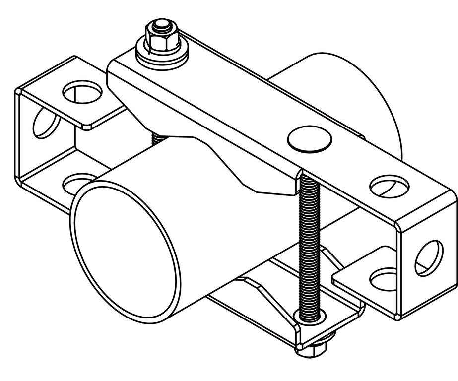 ROUND MEMBER CABLE SUPPORT BRACKET WITH 6 HOLES FOR SNAP IN HANGERS HOT ...