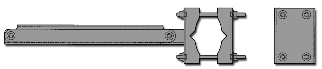 LOW PIM UNIVERSAL DUAL REMOTE RADIO HEAD SWIVEL MOUNT. FITS ROUND LEGS ...