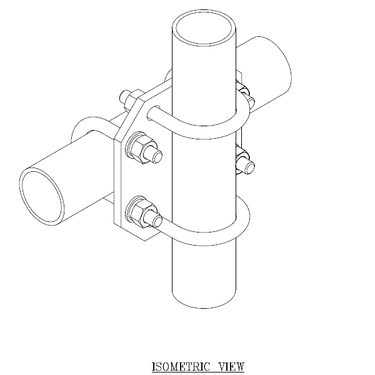 PIPE TO PIPE CROSSOVER KIT FOR 2-3/8" TO 2-3/8" PIPES. INCLUDES (1 ...
