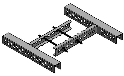 LOW PIM DOUBLE SIDE CABLE SUPPORT BRACKET FOR RRU AND ANTENNA'S 62 SNAP ...